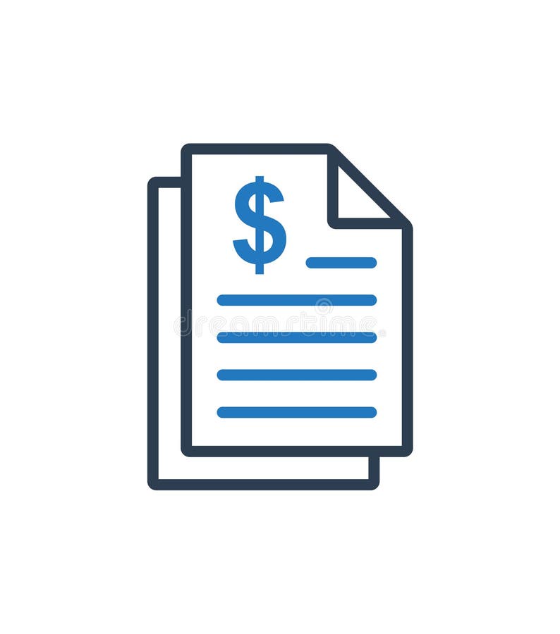 Bank Statement Financial Document Icon Stock Vector - Illustration of ...