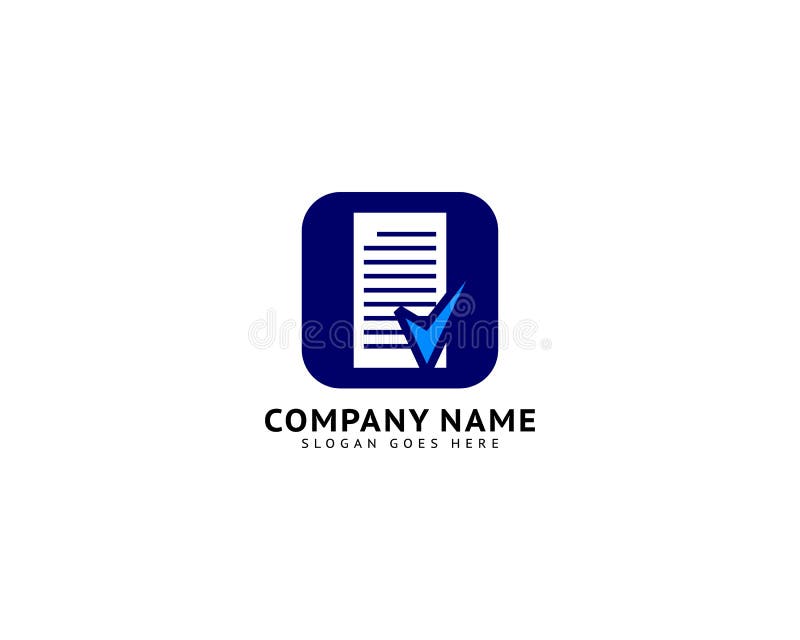 File Document Check Logo Design Concept Template Vector Stock Vector ...