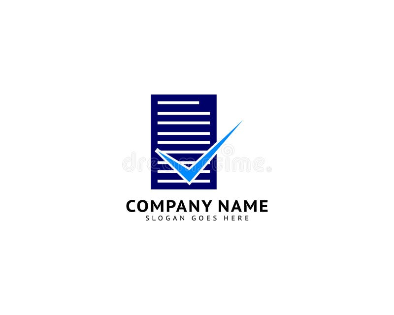 File Document Check Logo Design Concept Template Vector Stock Vector ...