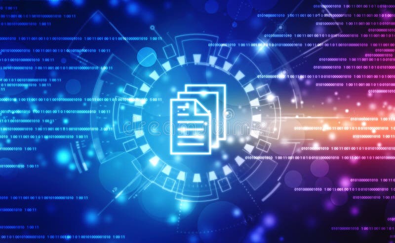 File, Document Icon in Business Abstract Background, Digital Abstract ... File, Document Icon in Business Abstract Background, Digital Abstract ...