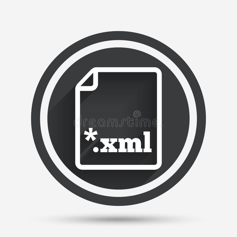 File Document Icon. Download XML Button Stock Vector - Illustration of ...