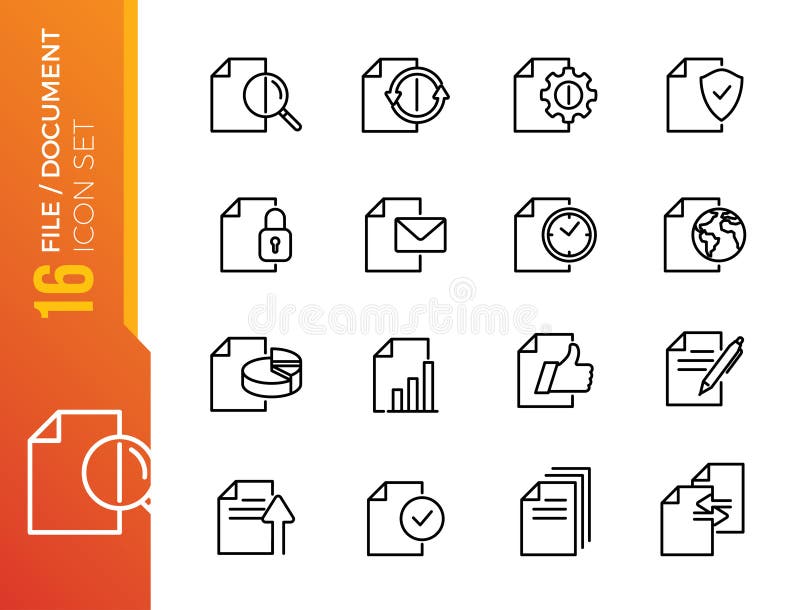 Minimal business icon set stock vector. Illustration of lecture - 192702221