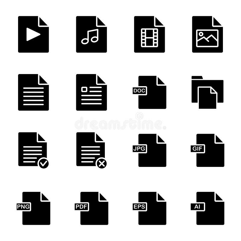 File document icon set stock vector. Illustration of form - 104513247
