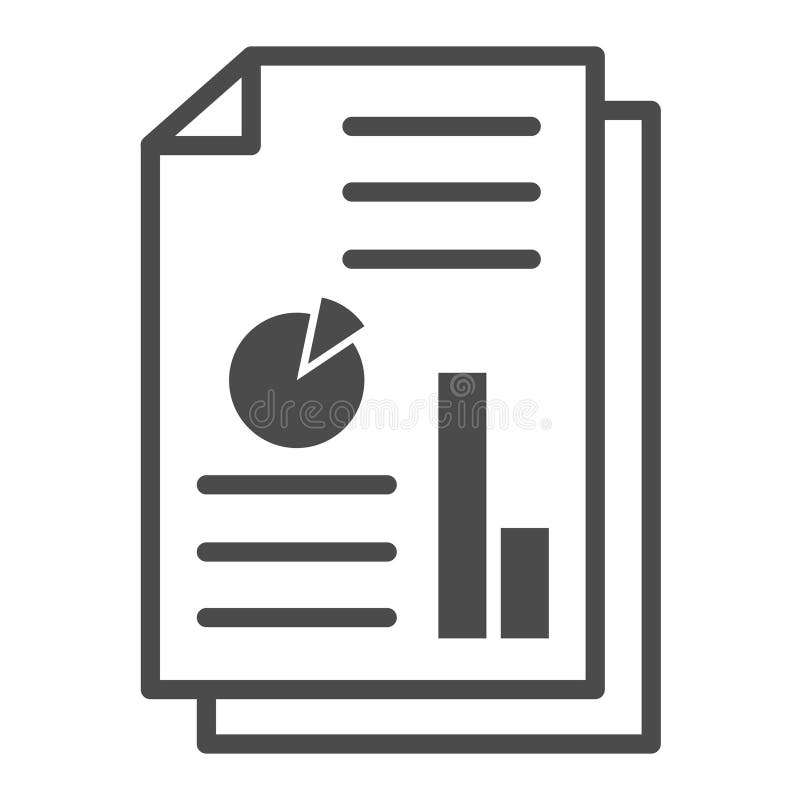 File Document Icons. Document with Chart or Graph Symbol. Editable ...