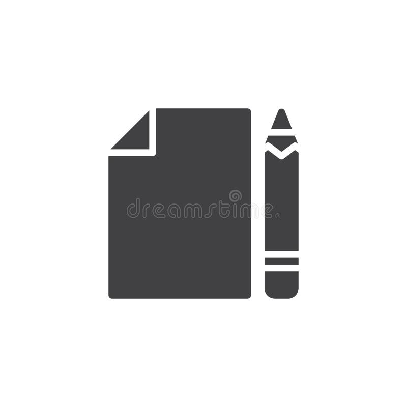 File Document and Pencil Vector Icon Stock Vector - Illustration of ...
