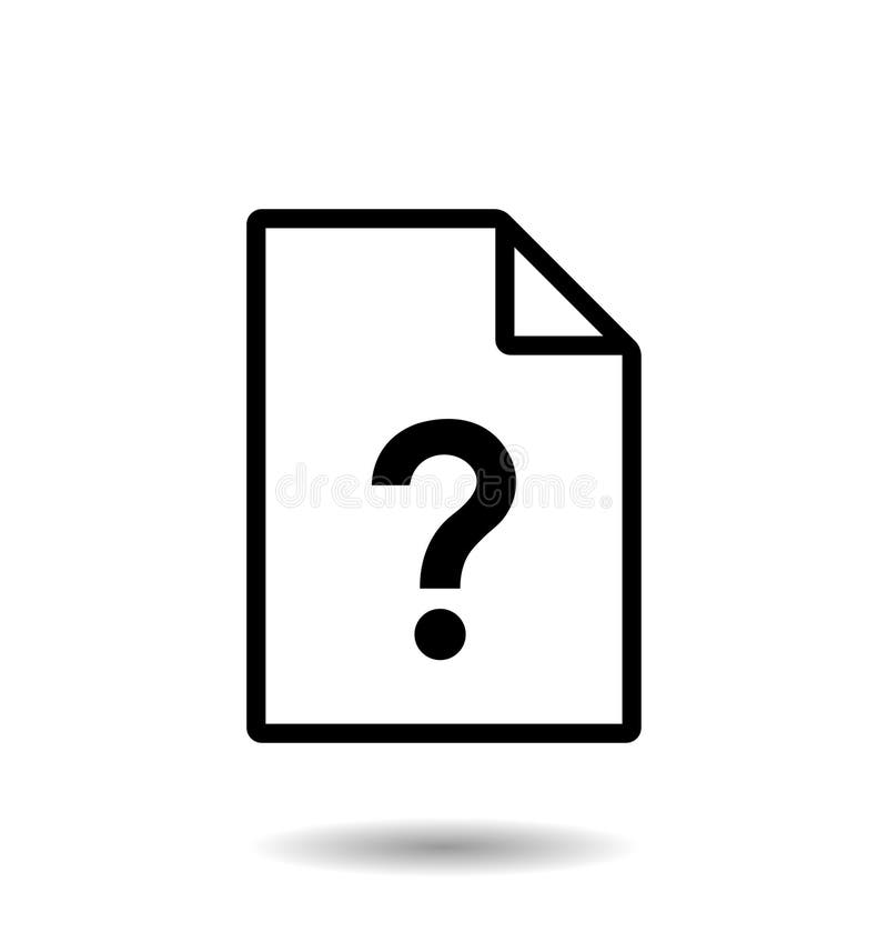 Document Question Mark Icon with Lock on Dark Background Stock ...