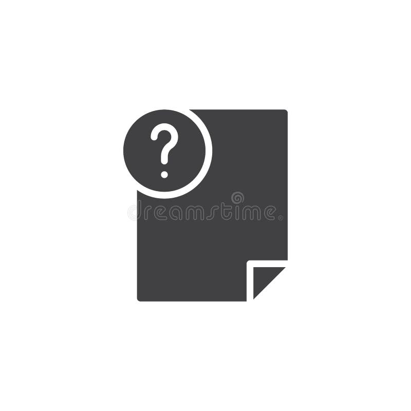 File Document and Question Mark Vector Icon Stock Vector - Illustration ...