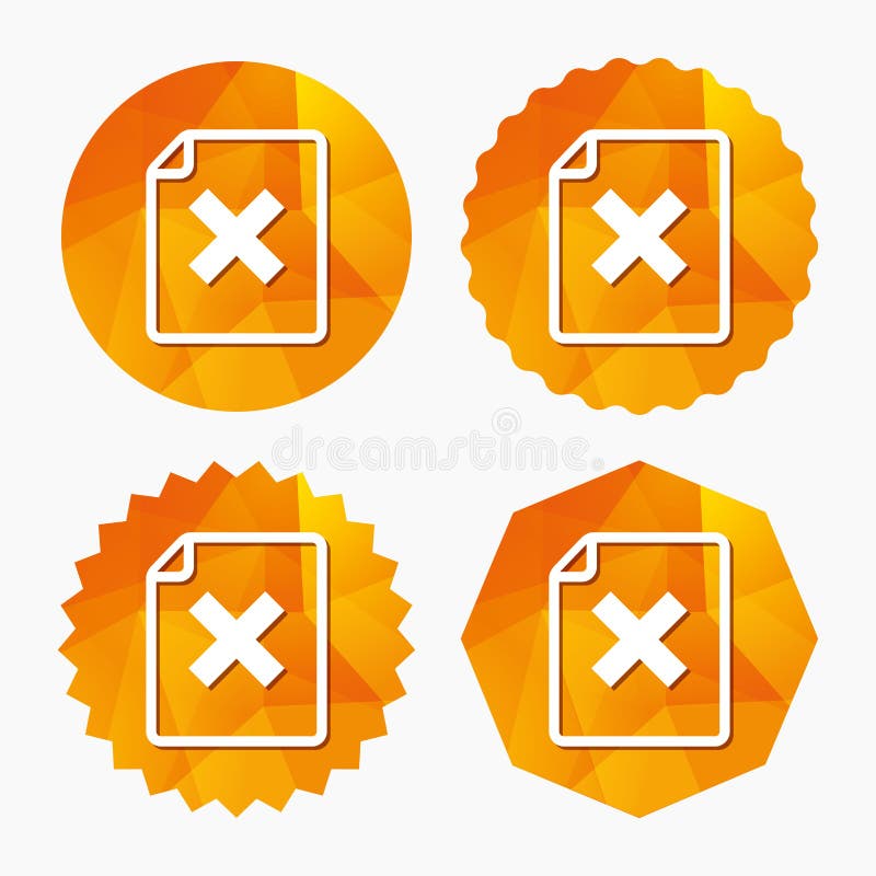 File Document Stop Icon. Delete Doc Button Stock Vector - Illustration ...