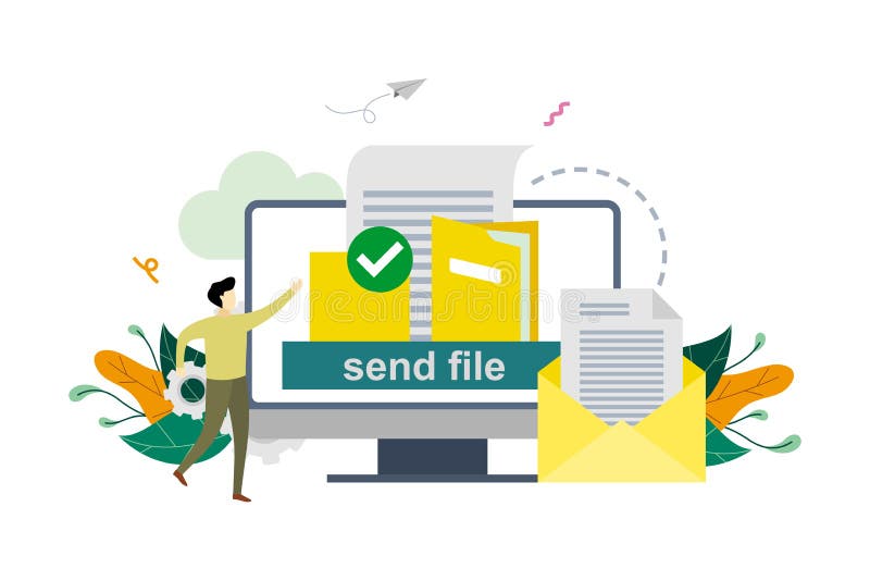 File or Document Transfer, Copy Files, Backup, File Sharing Concept ...
