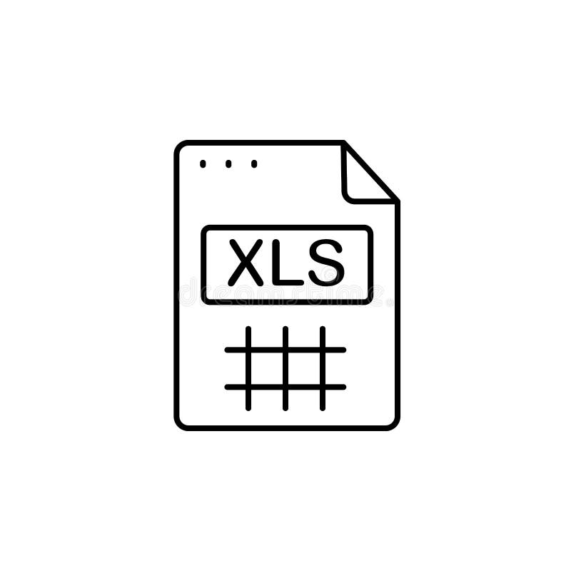 File, Document, XLS Icon. Simple Line, Outline Vector of Icons for Ui ...