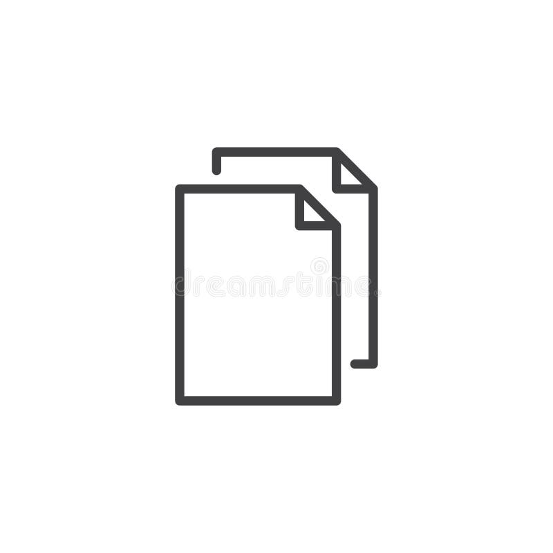 File Documents Outline Icon Stock Vector - Illustration of symbol ...