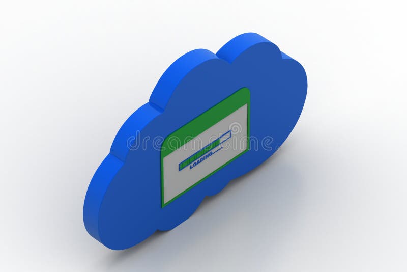 Downloading from Cloud Storage Process Stock Illustration ...