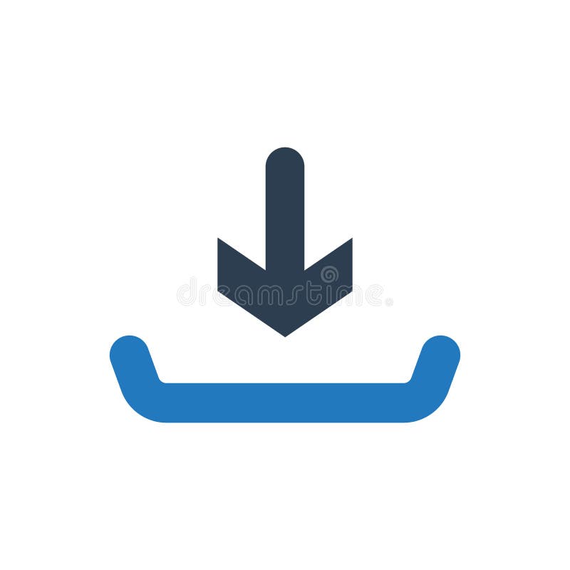 File Downloading Icon stock vector. Illustration of file - 128918445