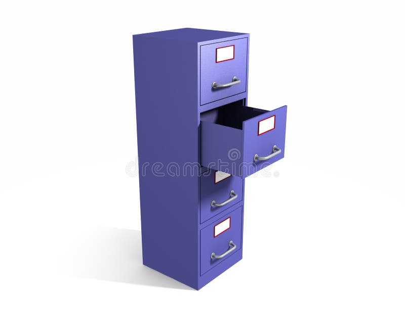 File Drawer Isolated on White Stock Illustration - Illustration of ...