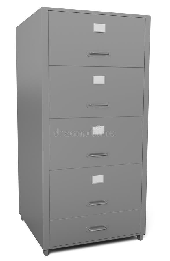 File Drawer Isolated on White Stock Illustration - Illustration of ...
