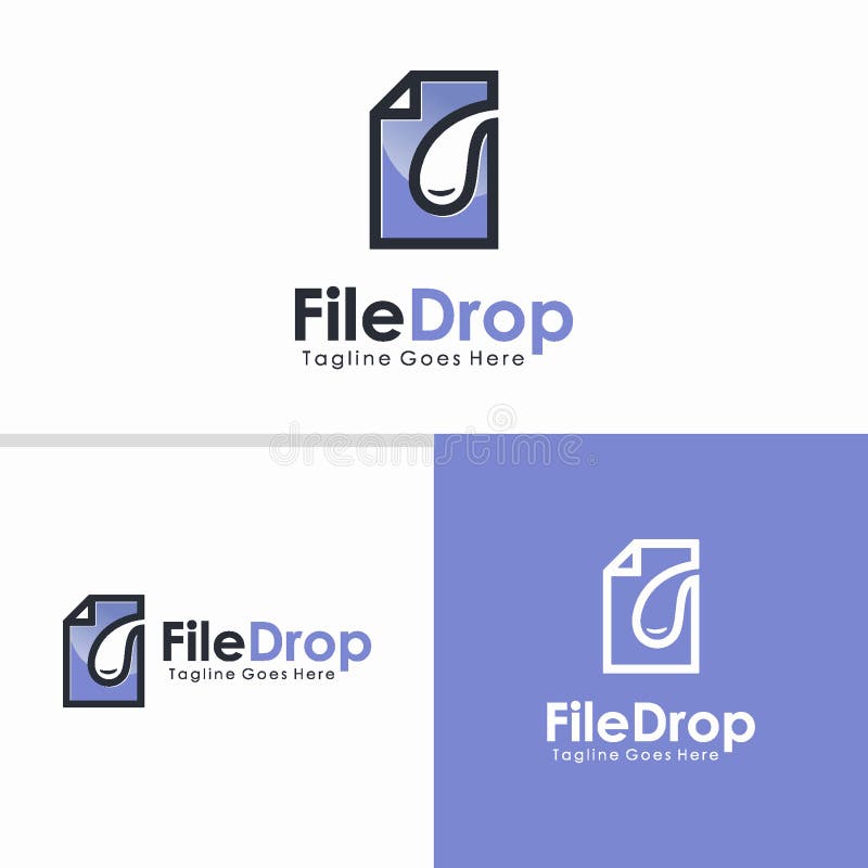 File Drop Logo Design Concept, Creative Logo Vector Stock Vector ...