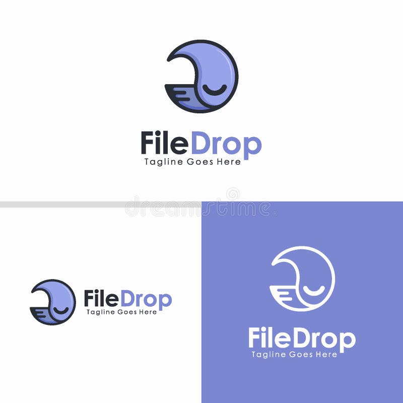 File Drop Logo Design Concept, Creative Logo Vector Stock Vector ...