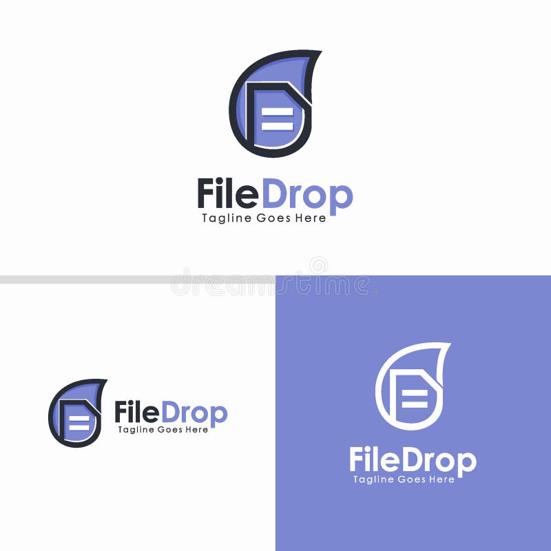 File Drop Logo Design Concept, Creative Logo Vector Stock Vector ...