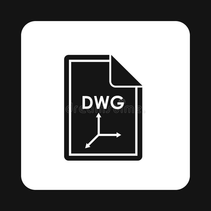 File DWG Icon, Simple Style Stock Vector - Illustration of install ... File DWG Icon, Simple Style Stock Vector - Illustration of install ...