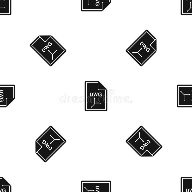 File DWG Pattern Seamless Black Stock Vector - Illustration of install ...