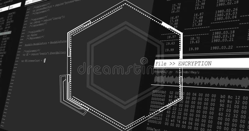 Binary File Coding System Vector Thin Line Icon Stock Vector - Illustration of number, black ...
