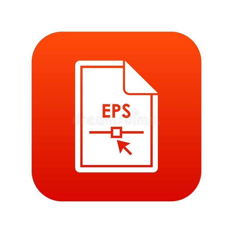 File EPS icon digital red stock vector. Illustration of design - 102720959