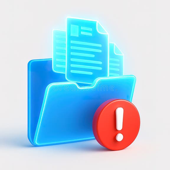 File Error: Important Document Alert Notification Stock Illustration ...