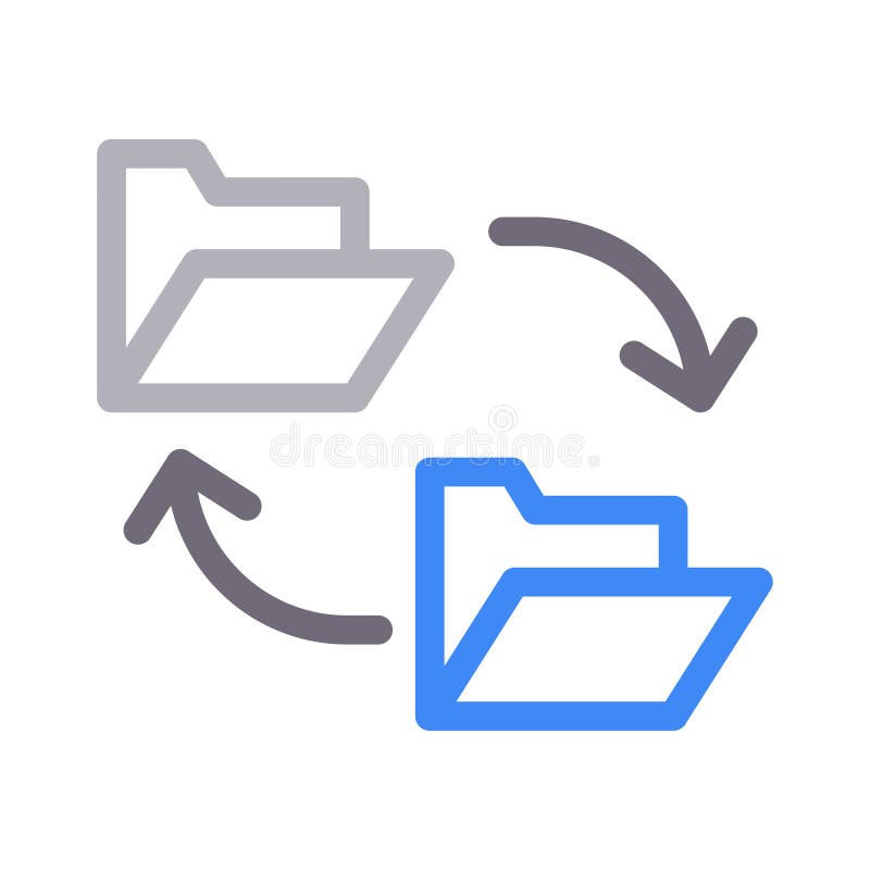File Exchange Vector Outline Icon Design Illustration. Product ...