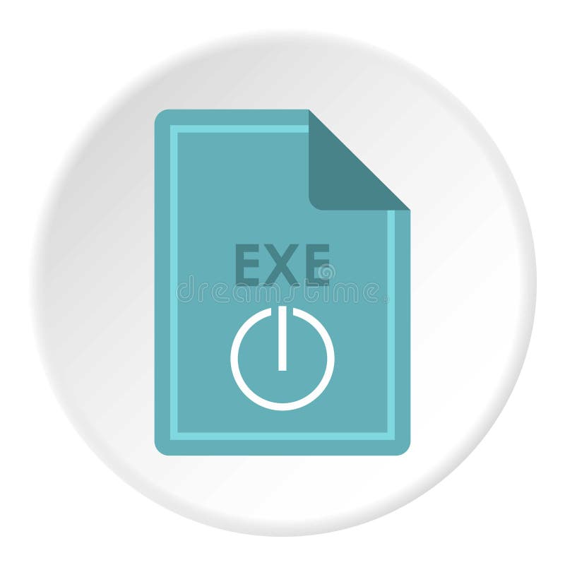 File EXE icon circle stock vector. Illustration of design - 95435991