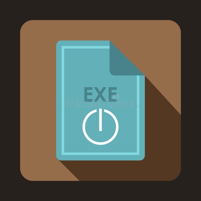 File EXE icon, flat style stock vector. Illustration of modern - 82480642