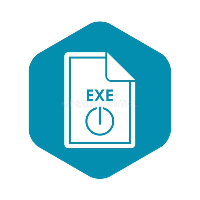 File EXE Icon, Simple Style Stock Vector - Illustration of computer ...