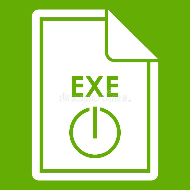 File EXE icon green stock vector. Illustration of site - 102902913