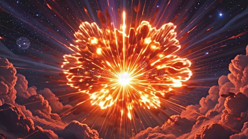 Cosmic Explosion: a Burst of Celestial Energy Generative AI Stock Video ...