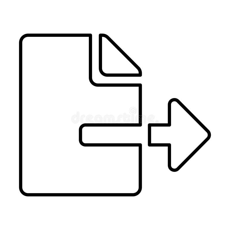 File export Icon stock vector. Illustration of vector - 257538065