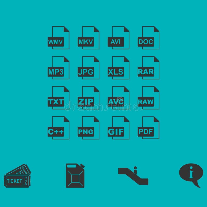 File extensions icon flat stock vector. Illustration of icon - 137828415