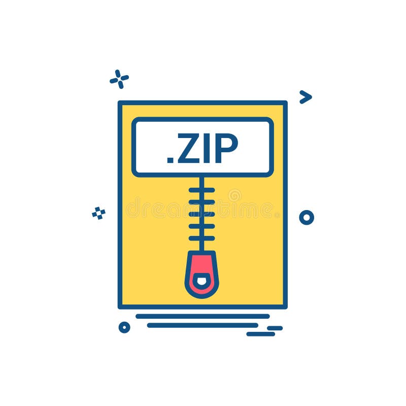 File Files Zip Icon Vector Design Stock Vector - Illustration of html ...