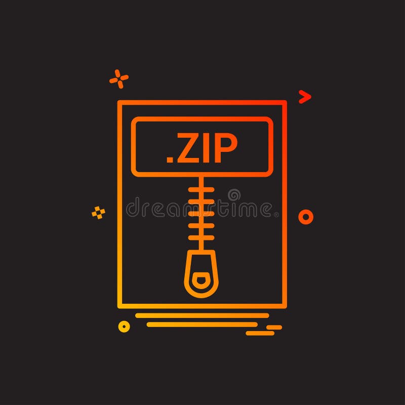 File Files Zip Icon Vector Design Stock Vector - Illustration of ...
