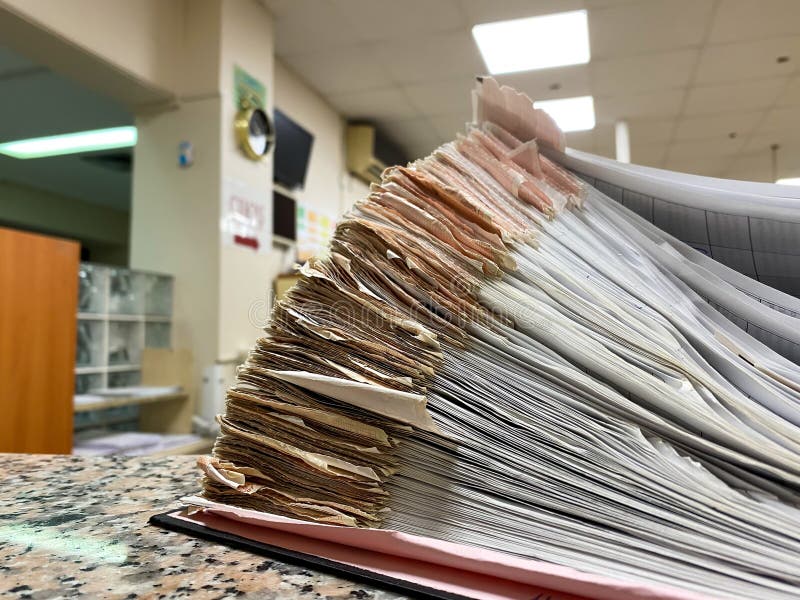 A File Filled with Documents. Pile of Documents Stock Photo - Image of ...