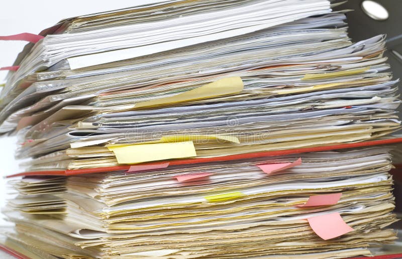 Stack of files stock image. Image of late, file, economy - 870691