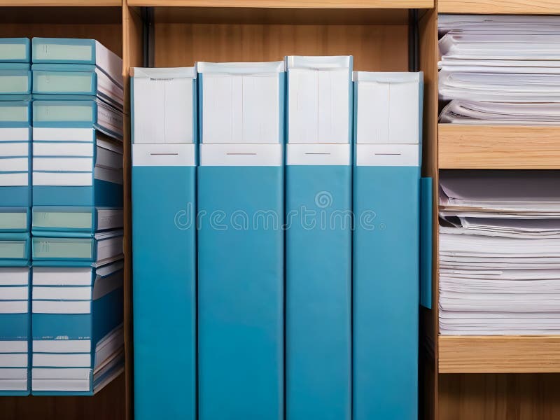 File or Folder Against a Plain Backdrop with Room for Additional Text ...