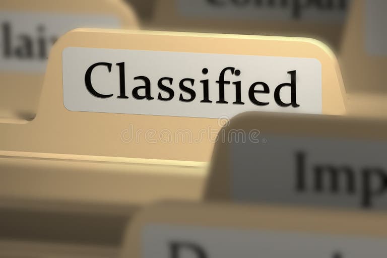 File Folder with Classified Tab Stock Illustration - Illustration of ...