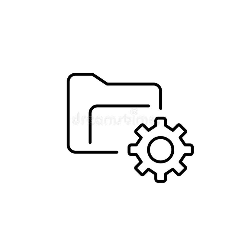 File Folder and Cogwheel. Operational Data, System Configuration and ...
