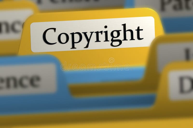 File Folder with Copyright Tab Stock Illustration - Illustration of ...