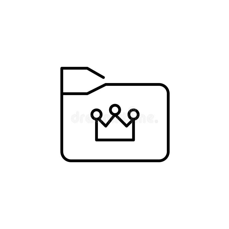 File Folder with Crown. Premium Data Storage, Excellent File Management ...