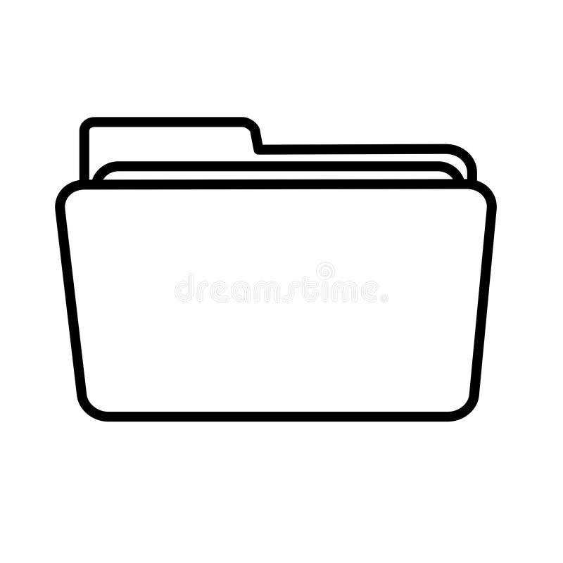 File Folder, Directory - Vector Icon Stock Vector - Illustration of ...