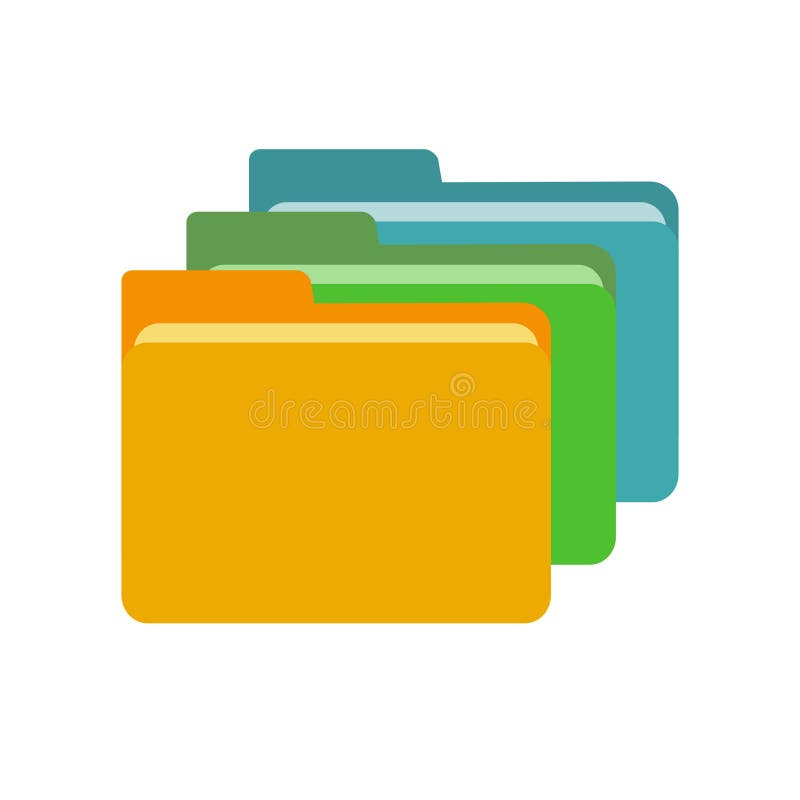 File Folder, Directory - Vector Icon Stock Illustration - Illustration ...
