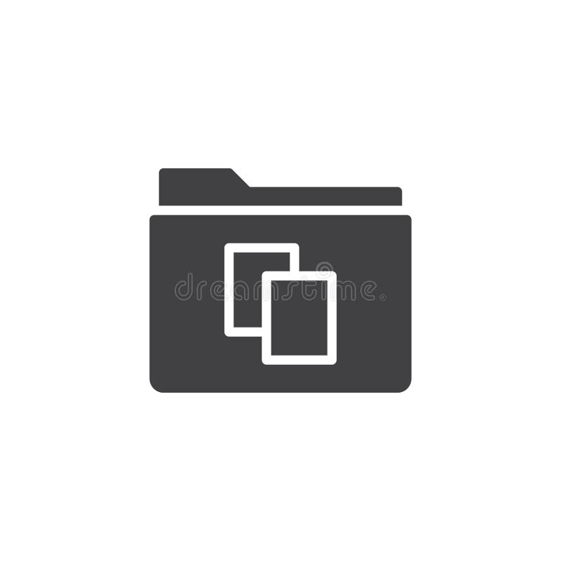 File Folder Document Copy Icon Vector Stock Vector - Illustration of ...