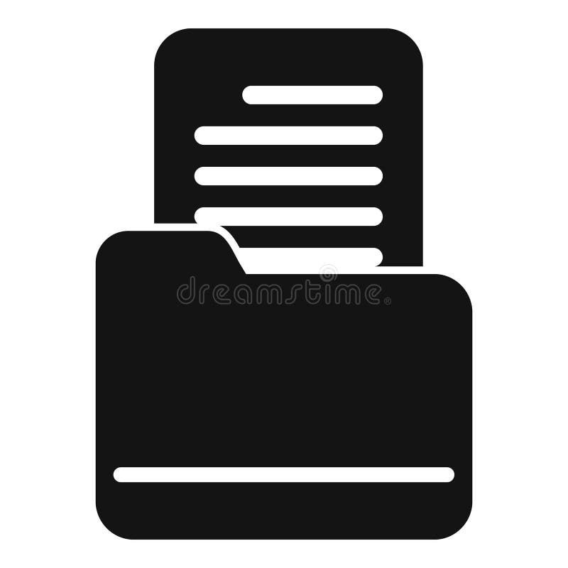 File Folder Document Icon Simple Vector. Access Share Stock Illustration - Illustration of check ...