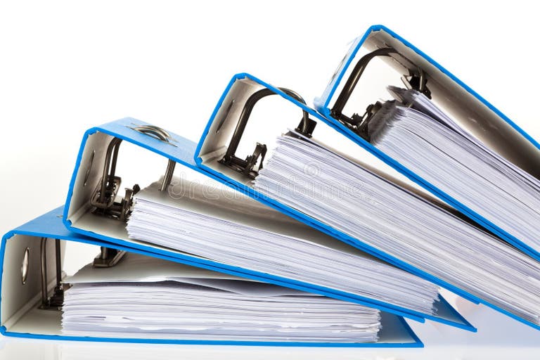 File Folder with Documents and Documents Stock Photo - Image of ...