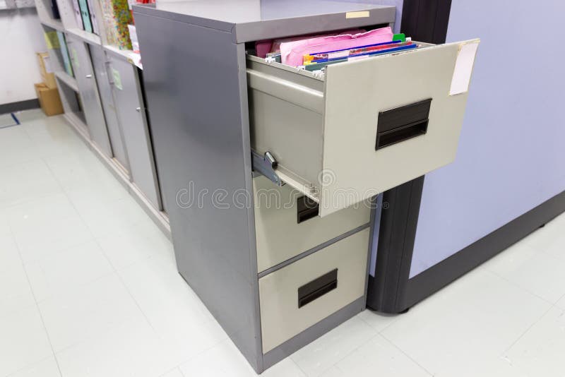 File Folder Documents In A File Cabinet Retention Stock Image - Image ...